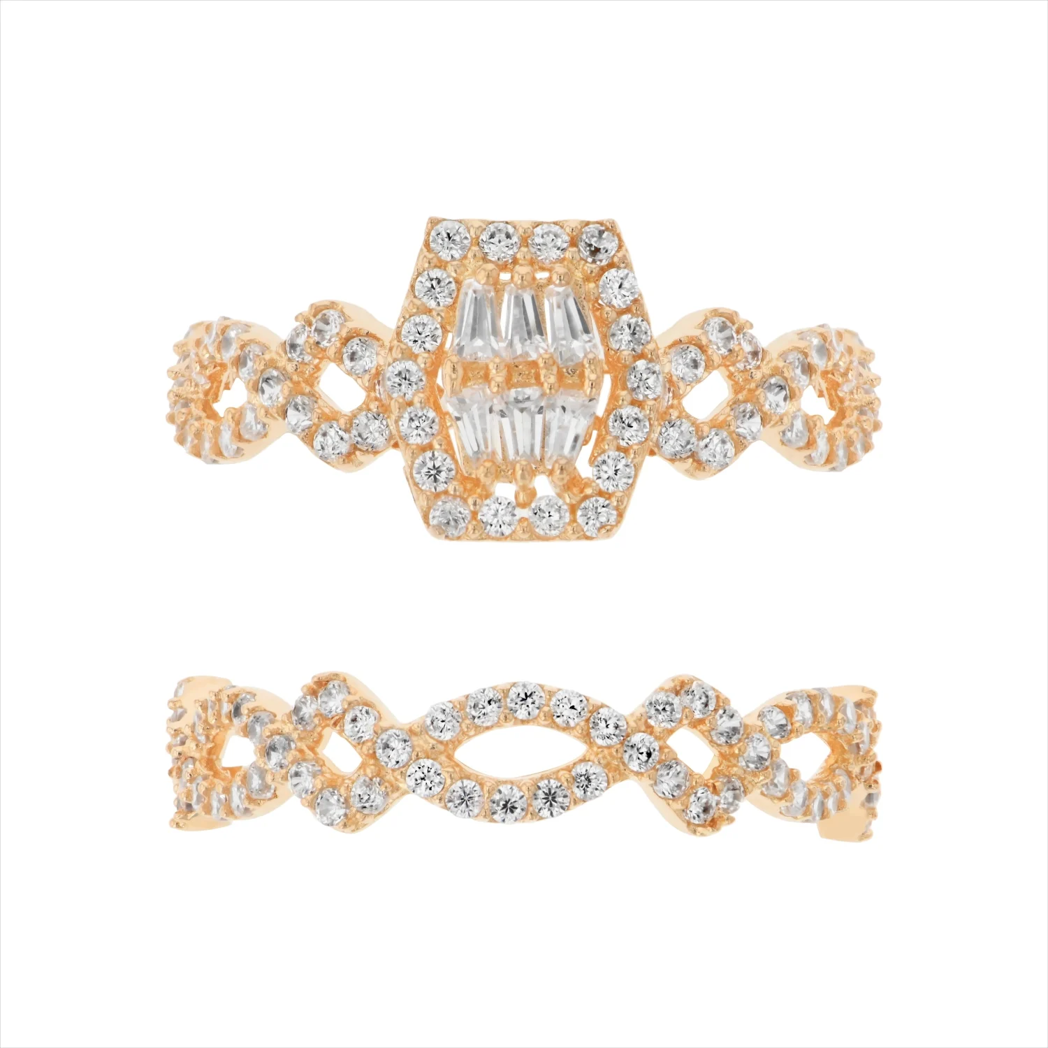 21K Twins Gold Ring - Al Romaizan