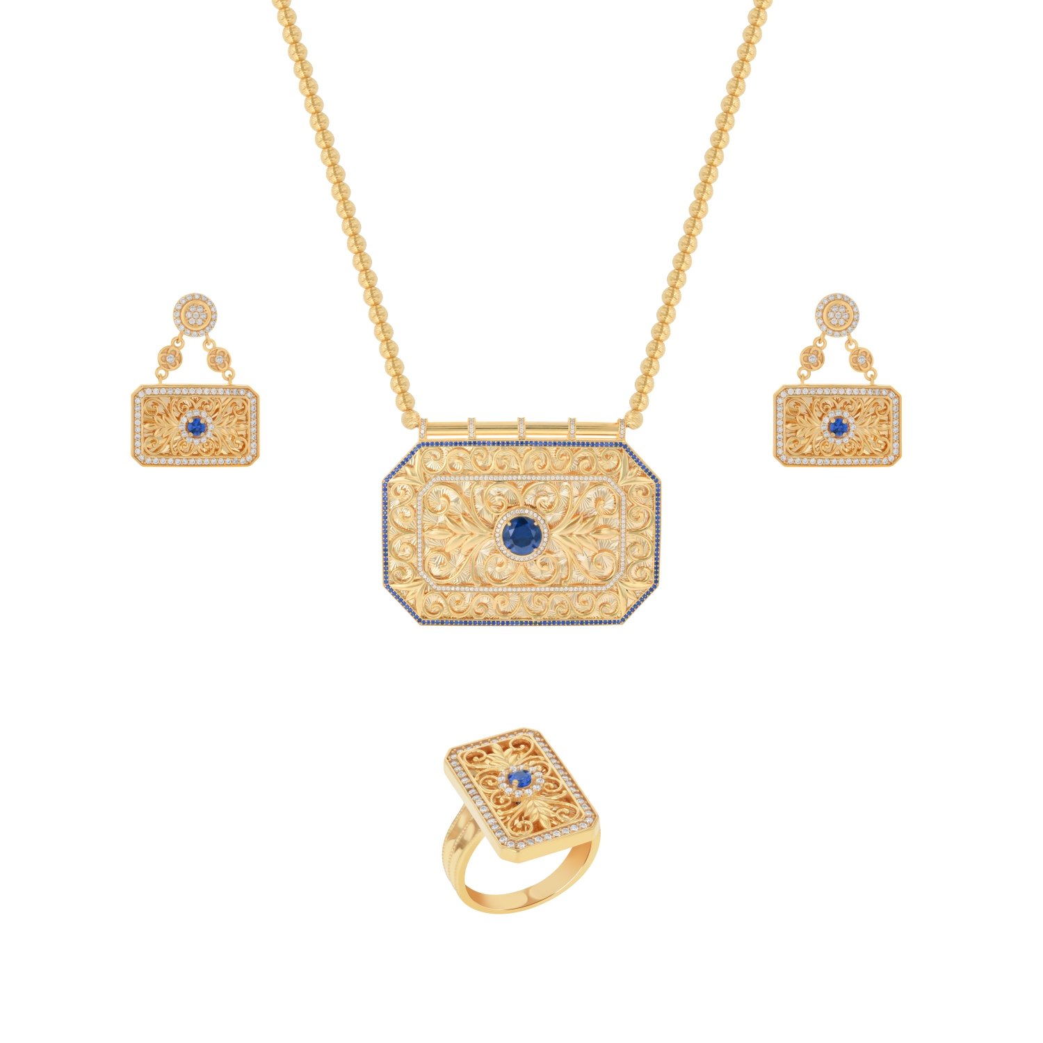 21K Traditional Gold Set - Al Romaizan