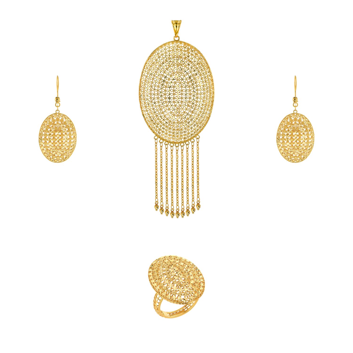 21K Gold Pendant Set - Al Romaizan