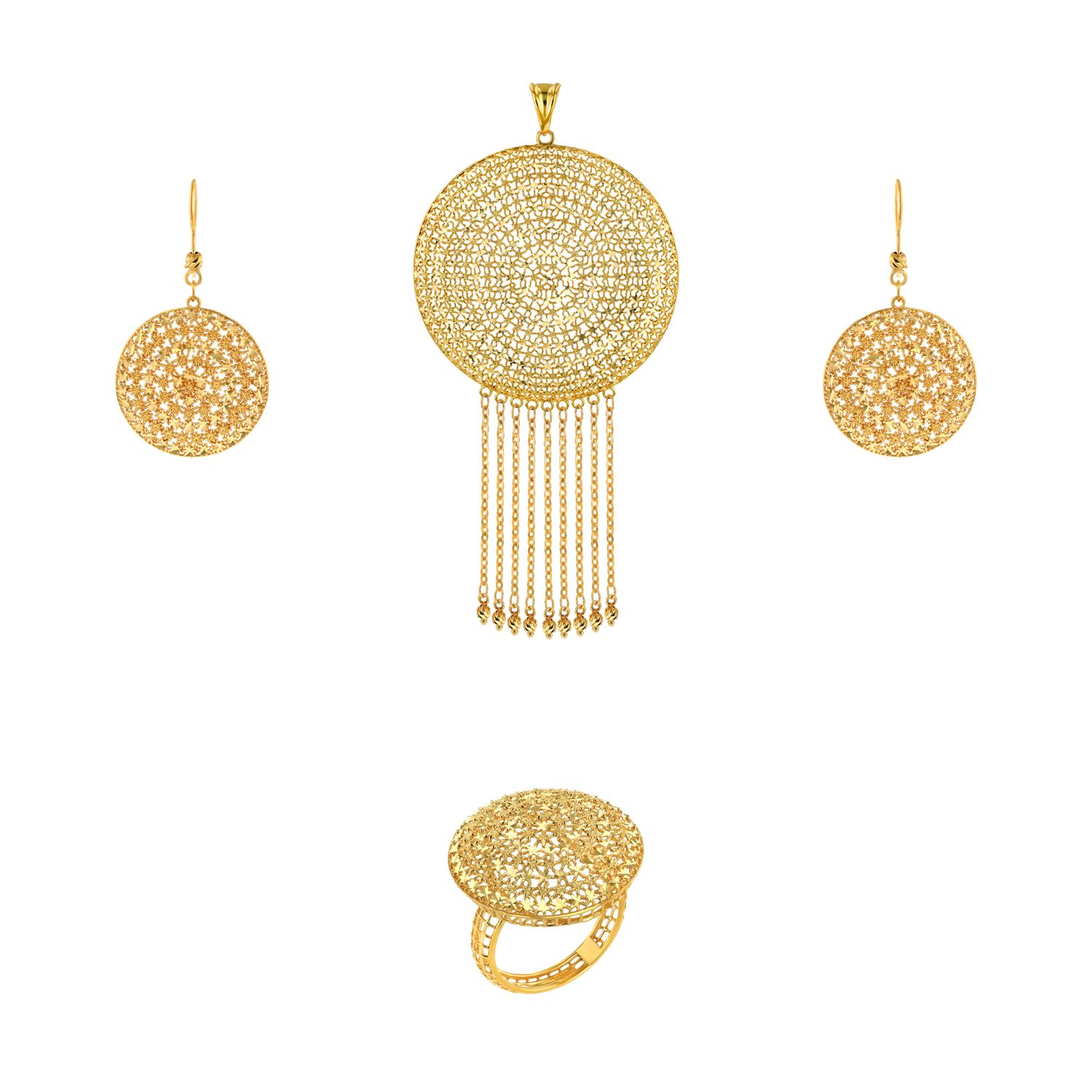 21K Gold Pendant Set - Al Romaizan