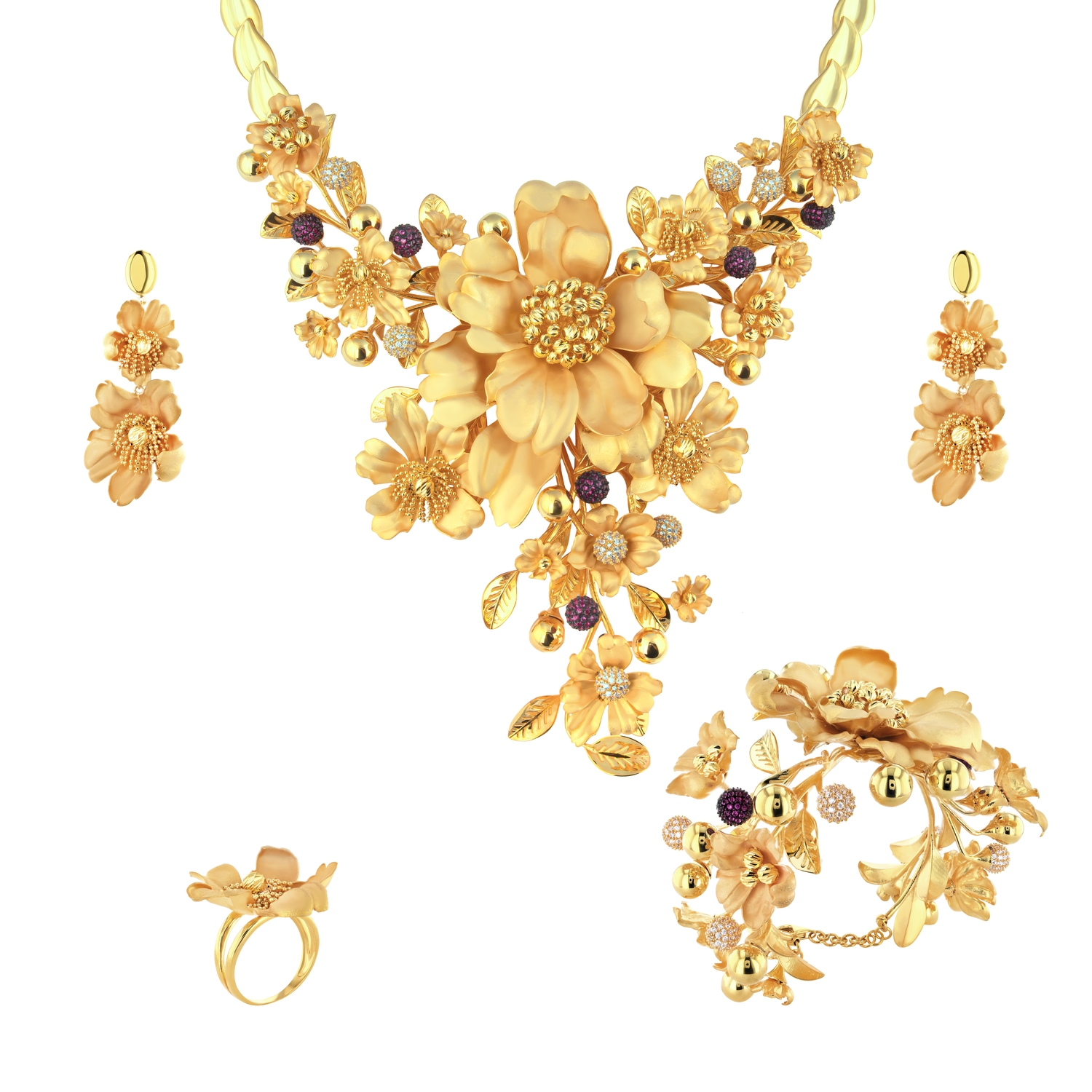 21K Majestic Flor Gold Set - Al Romaizan