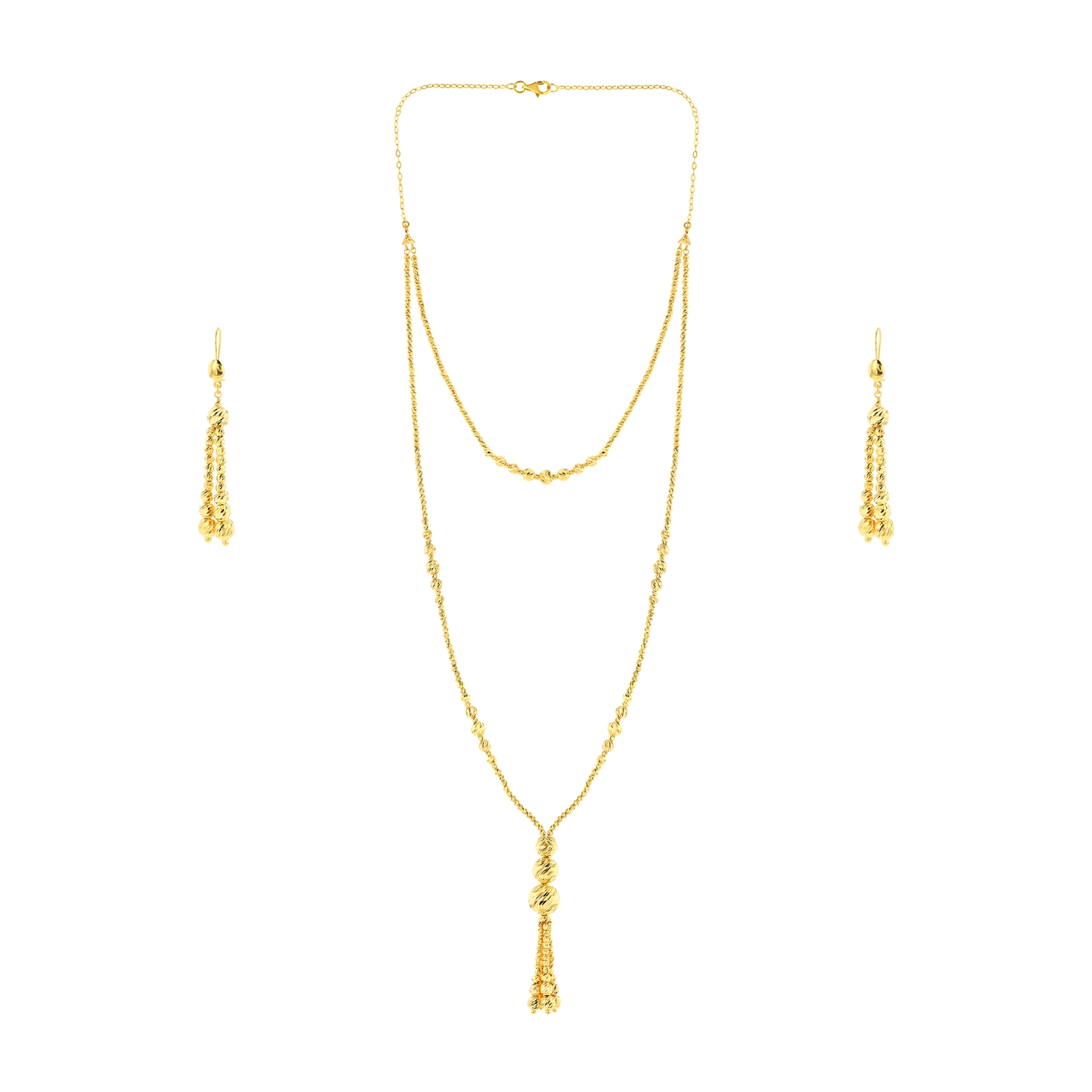 21K Golden Tassel Elegance Gold Set - Al Romaizan