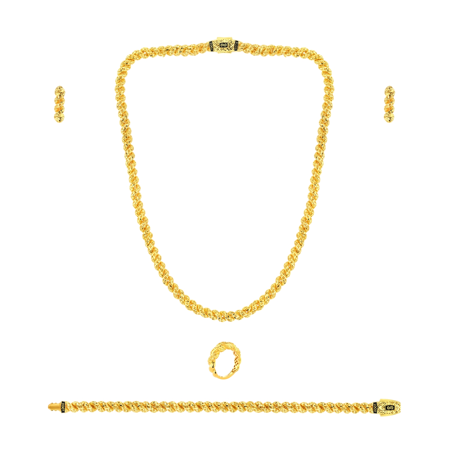 Delicate Flex Loop 21K Gold Set by Monaco Chains - Al Romaizan