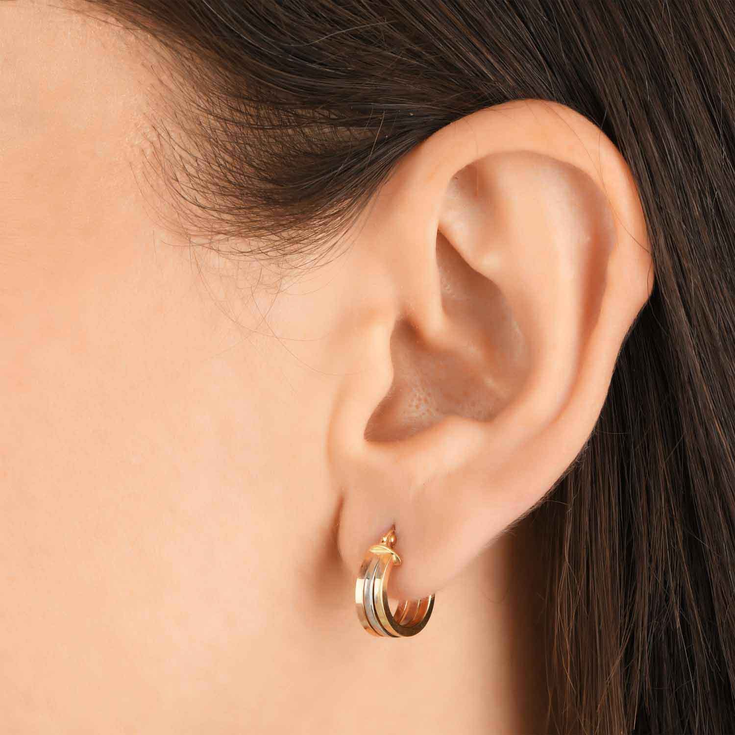 18K Radiant Circlet Gold Earrings