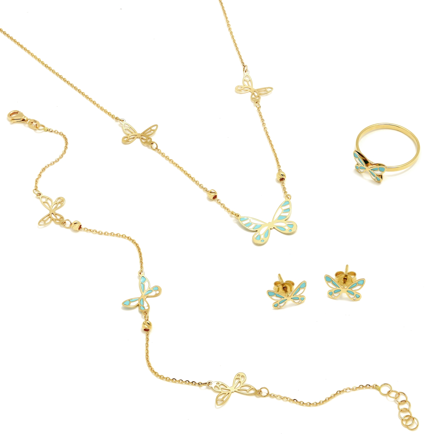 Butterfly Breeze 18K Gold Set - Al Romaizan