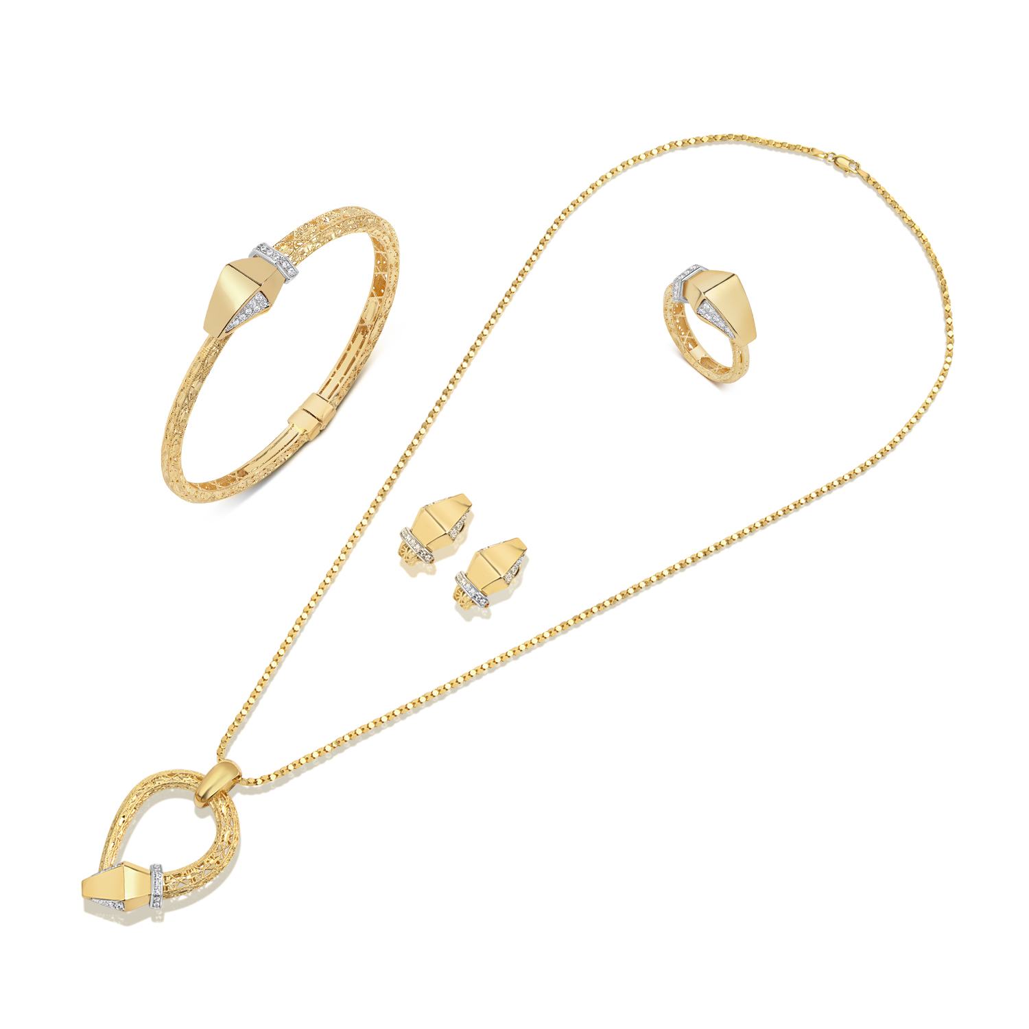 21K Timeless Loop Gold Set - Al Romaizan