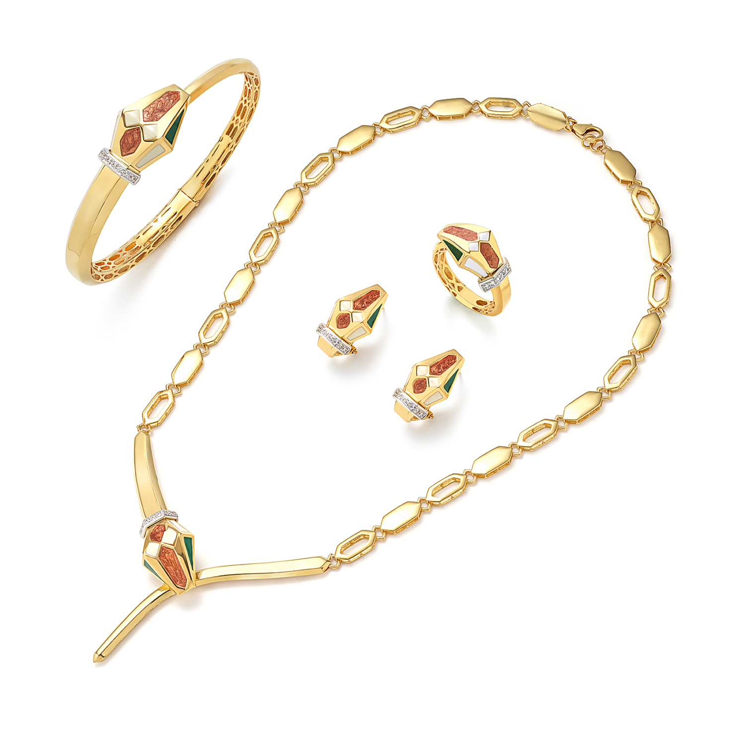 21K Cobra Charm Sable Gold Set - Al Romaizan