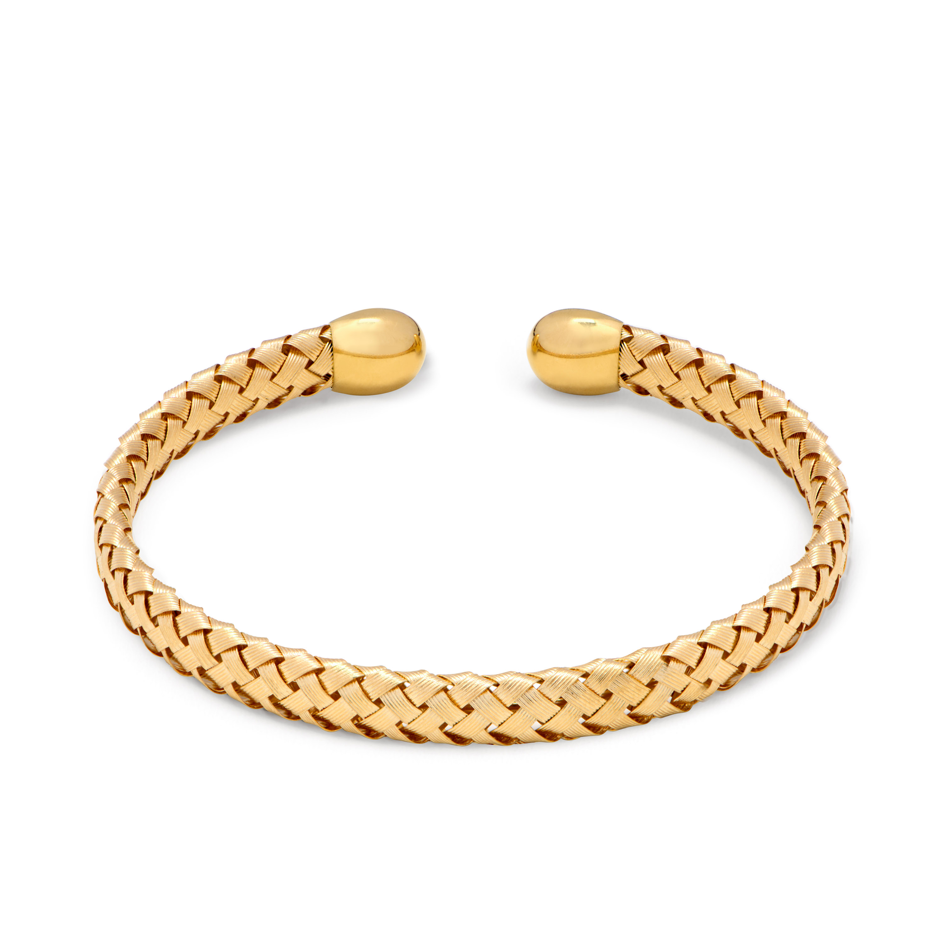 21K Braided Gold Bangle - Al Romaizan