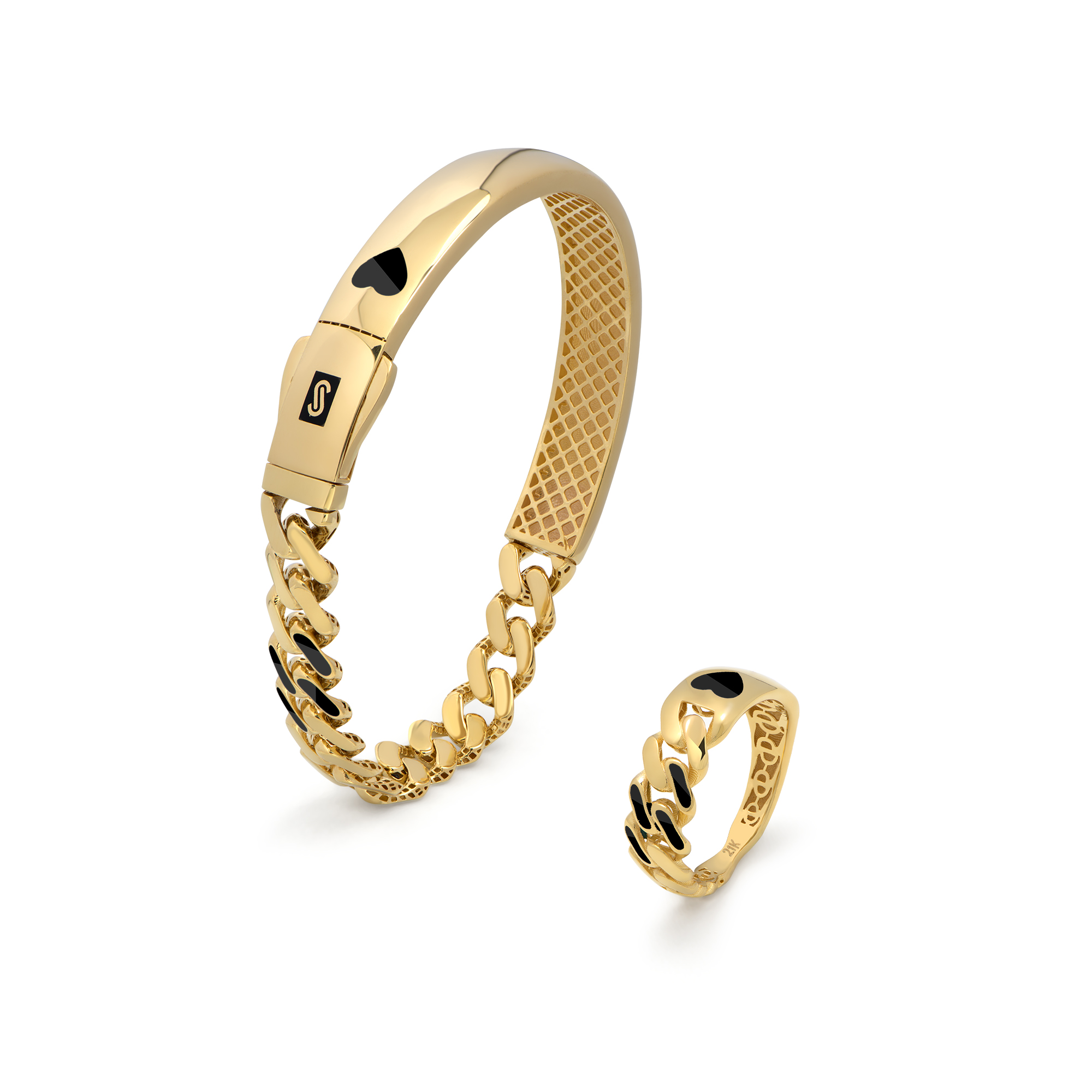 21K Monaco Amaria Gold Bracelet Set - Al Romaizan