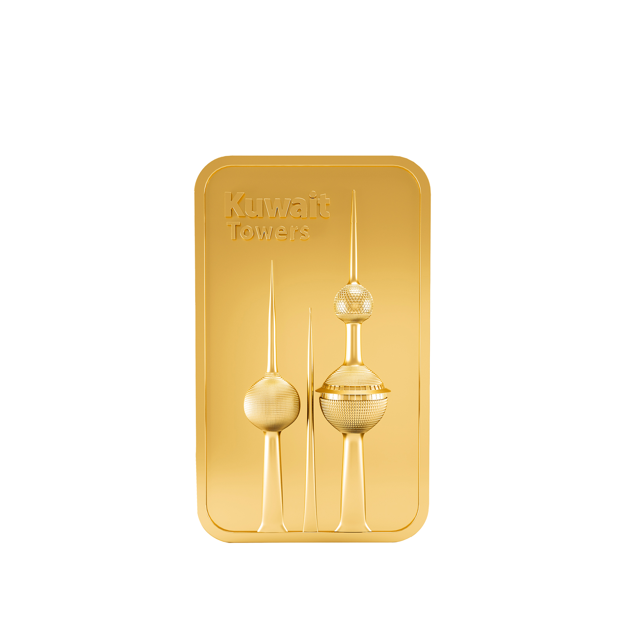 24K Kuwait Towers Gold Bar - Al Romaizan