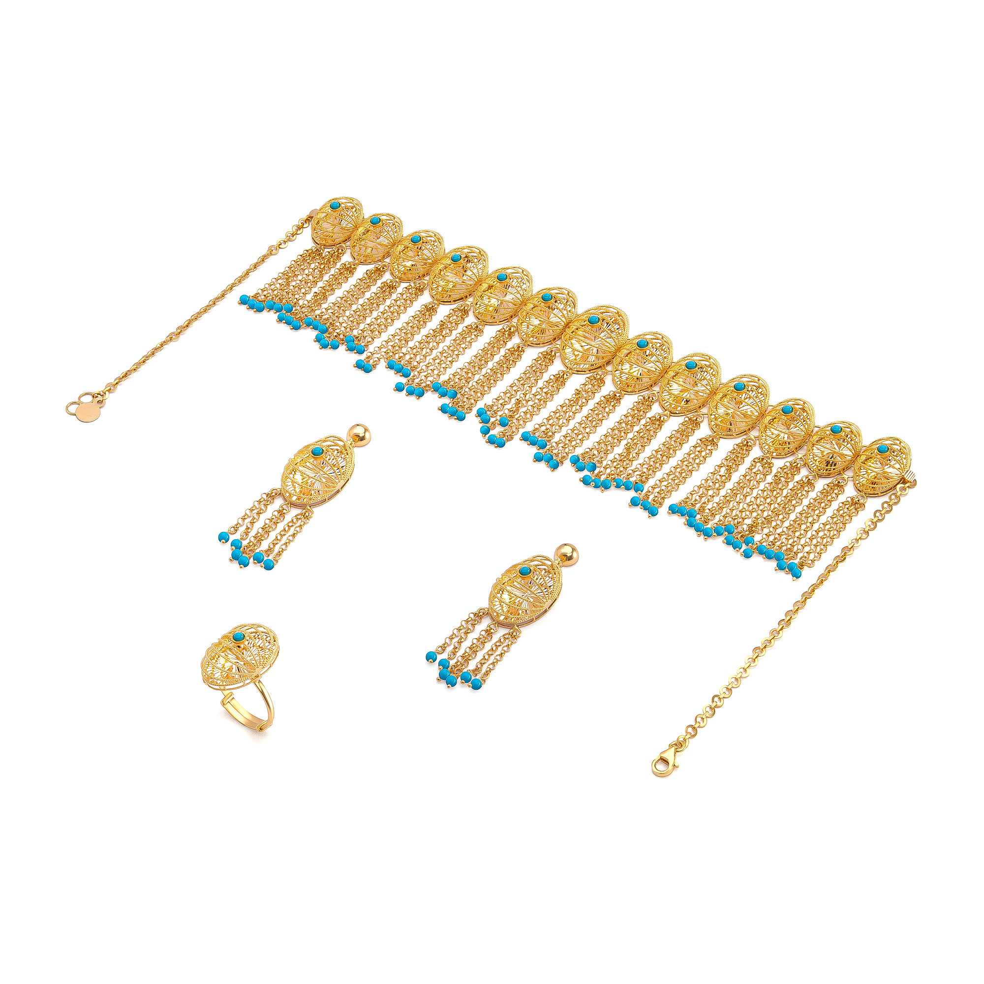 21K Traditional Gold Set from Infinity Collection - Al Romaizan