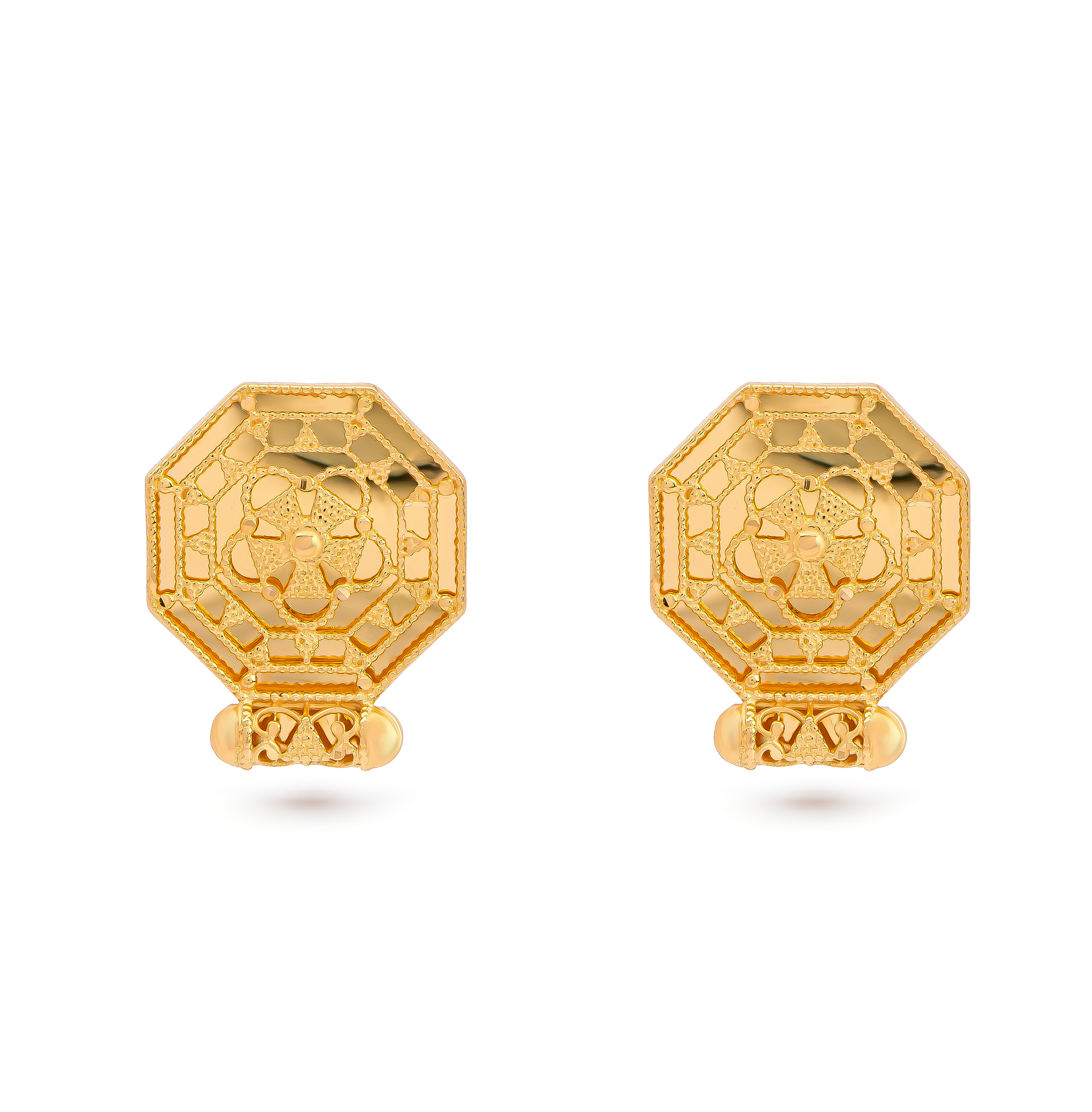 21K Exo Gold Earrings - Al Romaizan