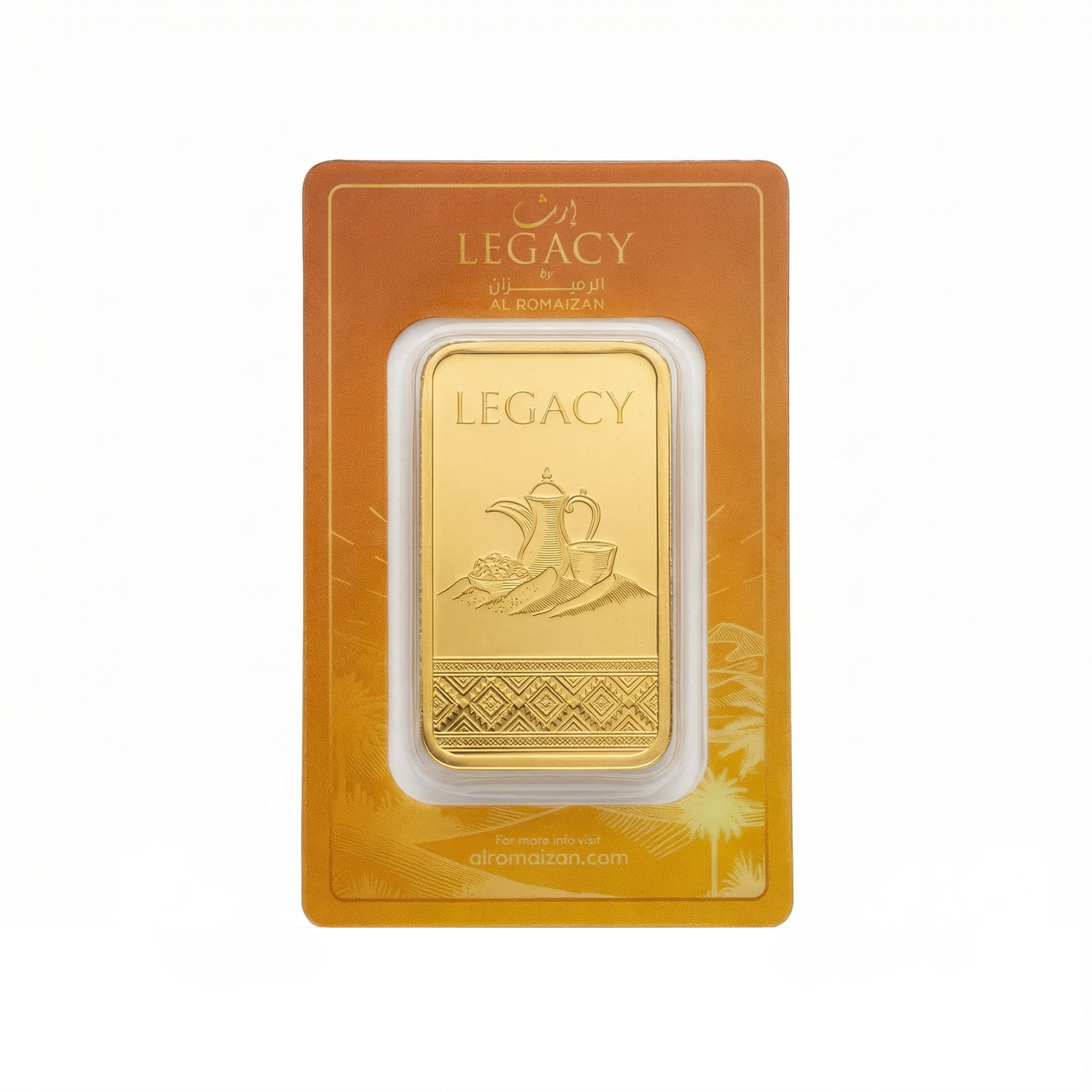 24K Dallah Gold Bar (50g) – The Legacy Collection - Al Romaizan