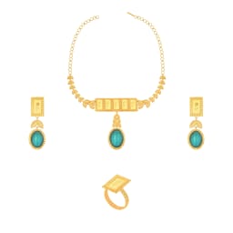 21K Traditional Gold Set With 24K Gold Bars